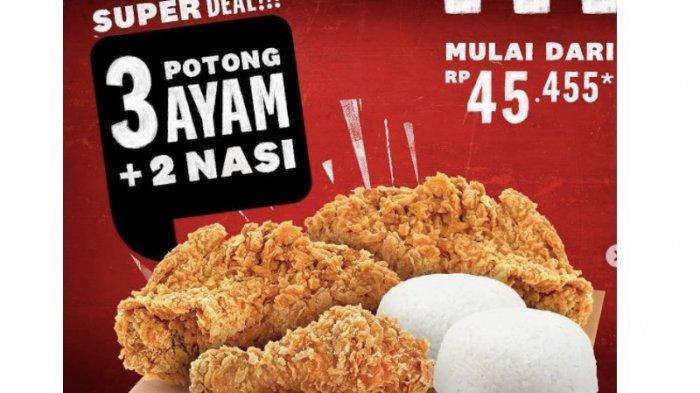 Promo KFC Terbaru Paket Ayam dan Nasi Mulai Rp 45.000 Berlaku 13-15 ...
