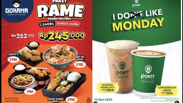 Promo Makanan 12 Mei, Spesial Harga Dunkin, Pizza Hut, Gokana, Point ...