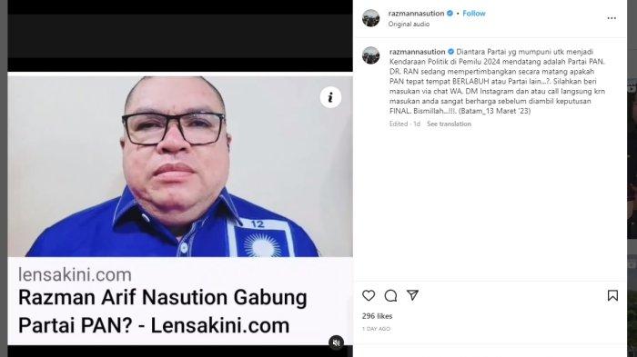 Viral Razman Nasution Pakai Seragam PAN, Uya: Saya Konfirmasi ke Partai ...