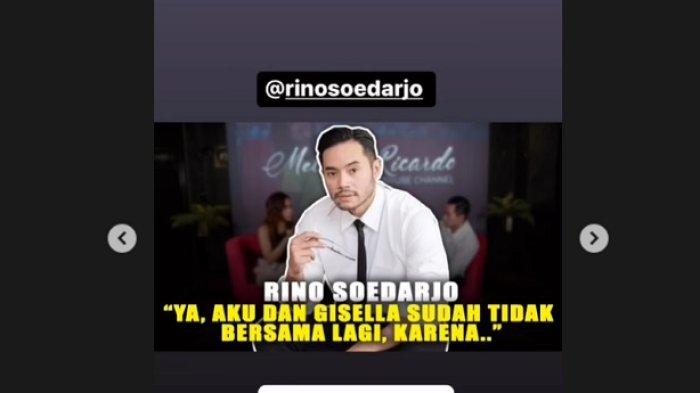 Putus Dari Gisella Anastasia, Rino Soedarjo Sempat Merasa Tak Baik-baik Saja Dengan Dirinya ...