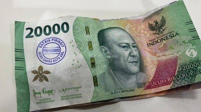 Beredar Uang 20 Ribu Berstempel 'Prabowo Satria Piningit', TKN Minta ...