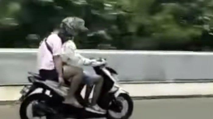 Viral Video Pengendara Motor Masuk di Jalan Tol Kapuk, Ditambah Pembonceng Tak Pakai Helm ...