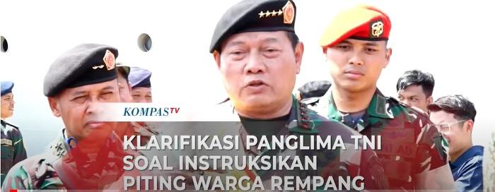 Panglima TNI Laksamana Yudo Margono Minta Maaf Atas Ucapan “Piting” Terkait Kasus Pulau Rempang ...