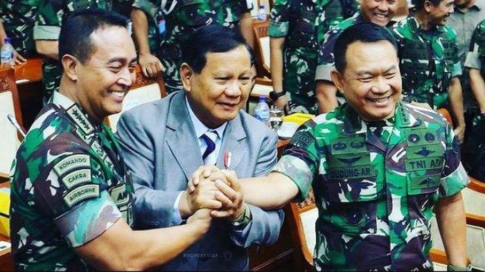 Jubir Prabowo Unggah Foto sang Menhan Genggam Tangan Andika Perkasa dan ...