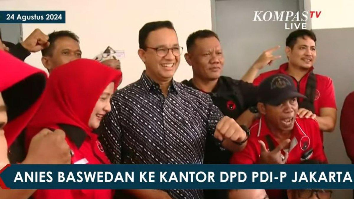 Senyum Anies Baswedan saat Datangi Kantor DPP PDIP, Sinyal Mau Maju Pilgub Jakarta 2024 ...