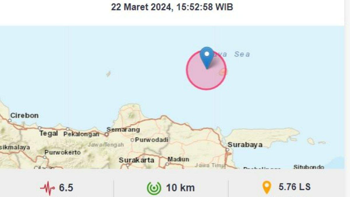 BREAKING NEWS - Tuban Kembali Diguncang Gempa Sore Ini 22 Maret 2024, Terbaru Magnitudo 6,5 ...