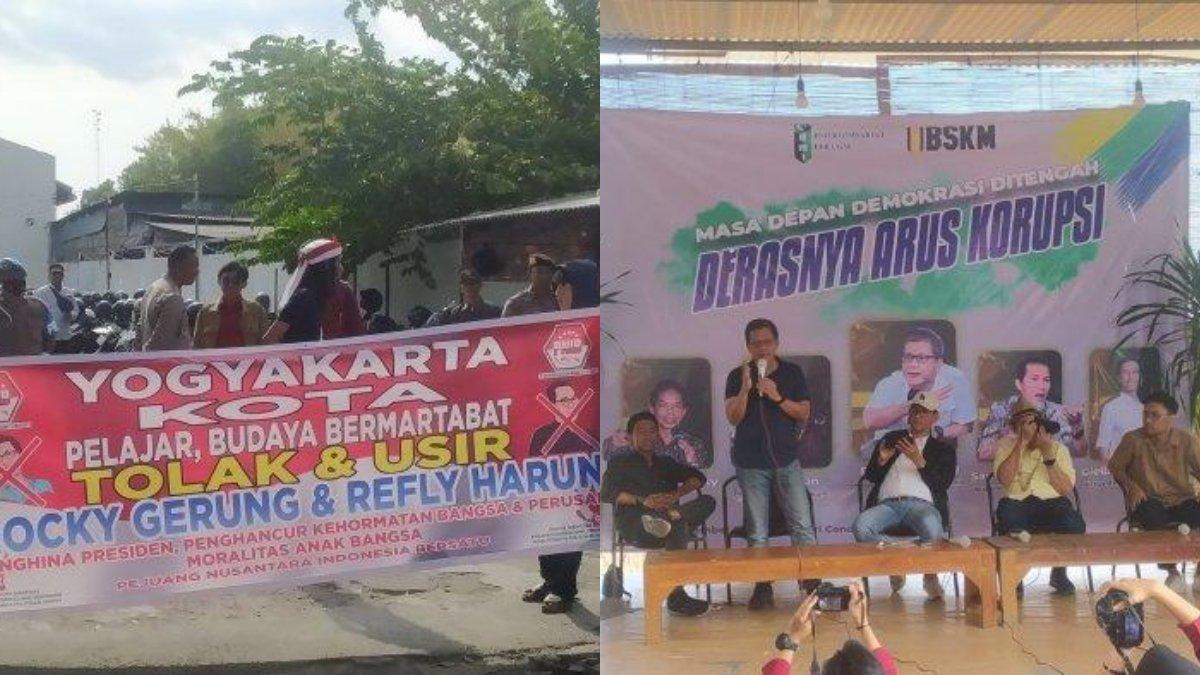 Acara Memanas, Refly Harun Dilempari Botol saat Diskusi Bareng Rocky Gerung: Kalau Kena Mata ...
