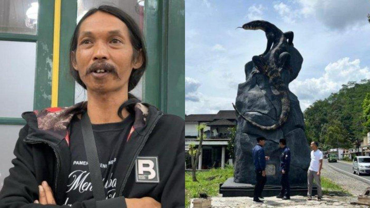 Viral Patung Biawak Rp 50 Juta di Wonosobo, Ternyata Ini Sosok Seniman Pembuatnya, Banjir Pujian ...
