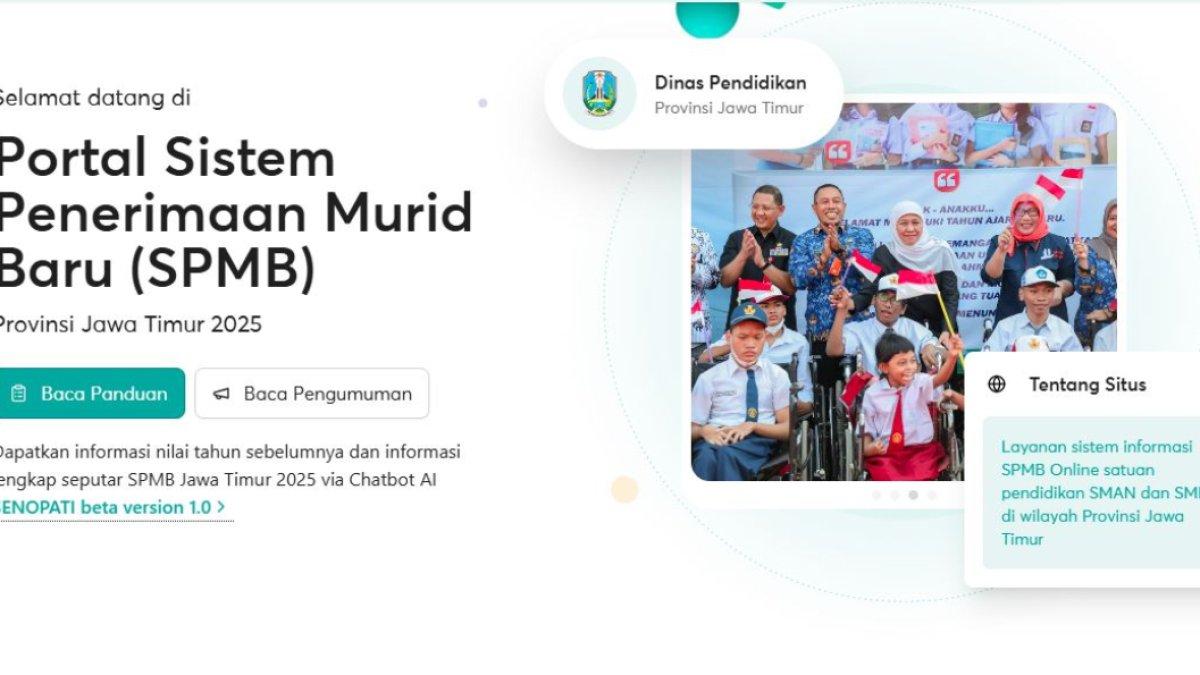 Pendaftaran SPMB Jawa Timur 2025 Tahap 3 Dibuka Hari Ini: Cek Link dan Cara Daftarnya - Halaman ...