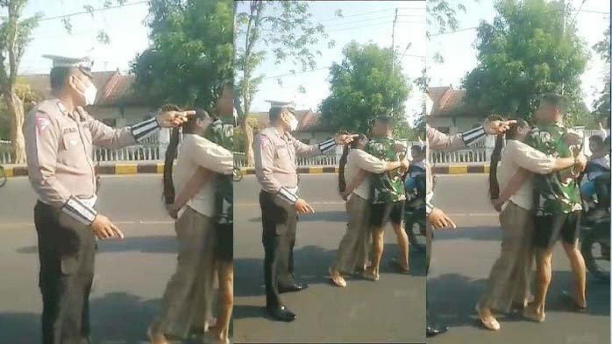 Kronologi TNI dan Polisi Nyaris Adu Jotos di Jalanan Perkara Helm, Videonya Viral, Begini ...