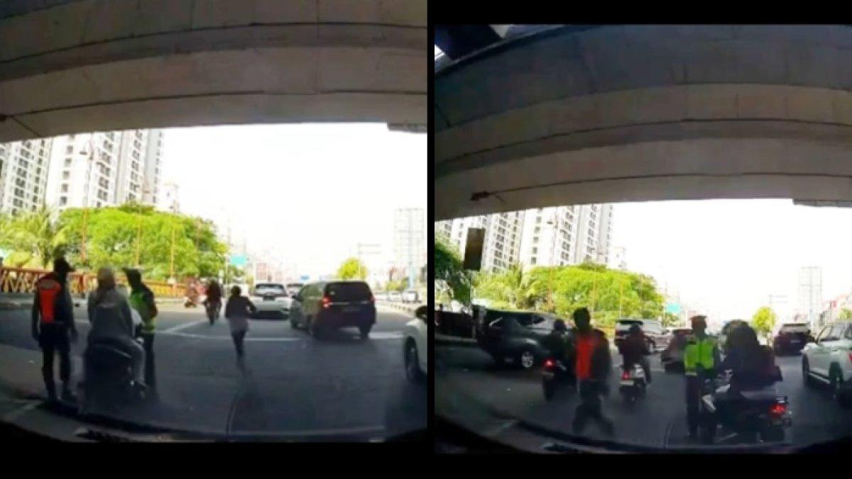 Viral Pemotor Turunkan Pacar di Depan Polisi hingga Berlarian di Jalan ...