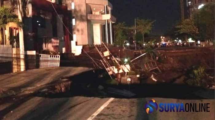 Jalan Gubeng Surabaya Mendadak Ambles Sepanjang 50 Meter, Ini Foto-foto ...