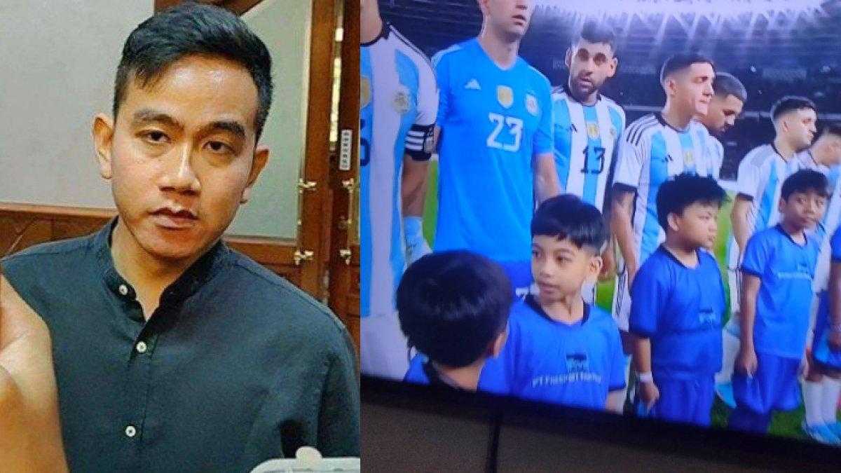 Komentar Gibran saat Jan Ethes Jadi Pendamping Pemain Timnas Argentina: Malah Nyasar - Tribun Wow