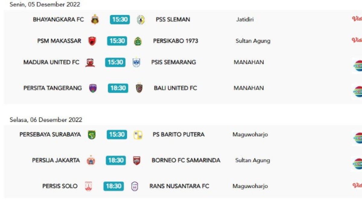 Jadwal Lengkap, Stadion dan Jam Main Liga 1 2022 Pekan 12, Mulai 5-7 ...