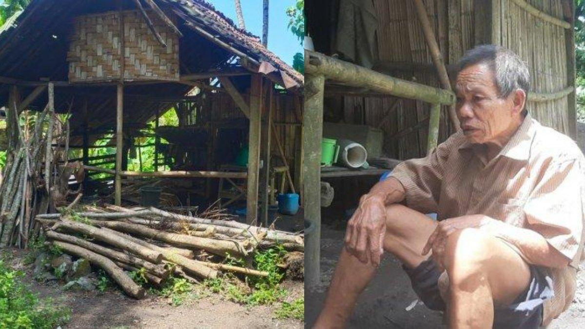 Kisah Pilu Kakek dan Anaknya di Lumajang, Tinggal di Gubuk Reyot Tanpa ...
