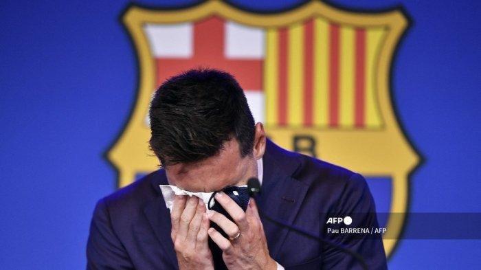 Lionel Messi Menangis saat Pamit Tinggalkan Barcelona, Ungkap Kesulitan ...