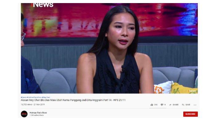 Ungkap Alasannya Ganti Nama Panggung Jadi Dita Anggraeni, Mey Chan ...