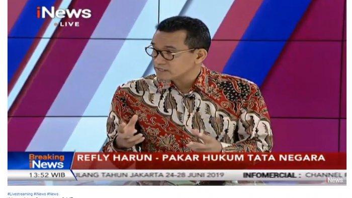 Refly Harun: Yang Dihadapi Petahana, Siapa Mau Bersaksi Keterlibatan ...