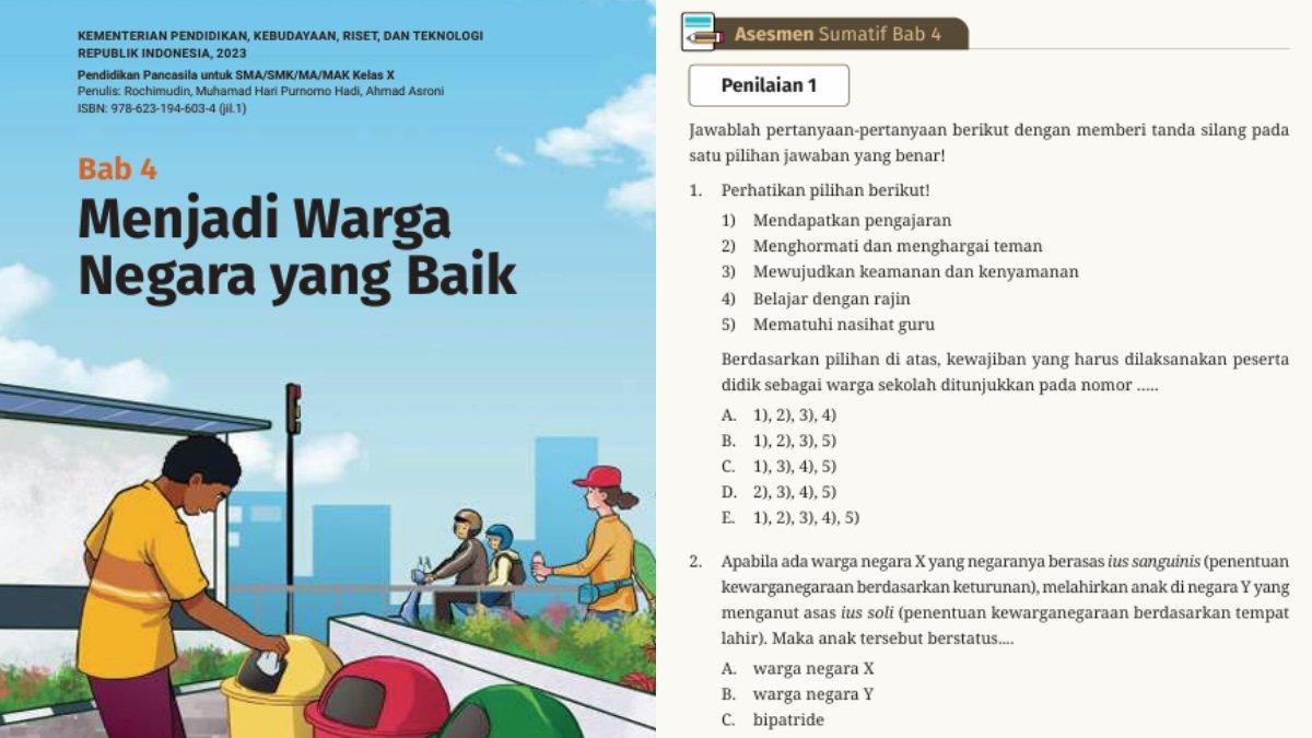 Cek Kunci Jawaban PKN Kelas 10 Kurikulum Merdeka Bab 4 Halaman 215 Soal Warga Negara yang Baik ...