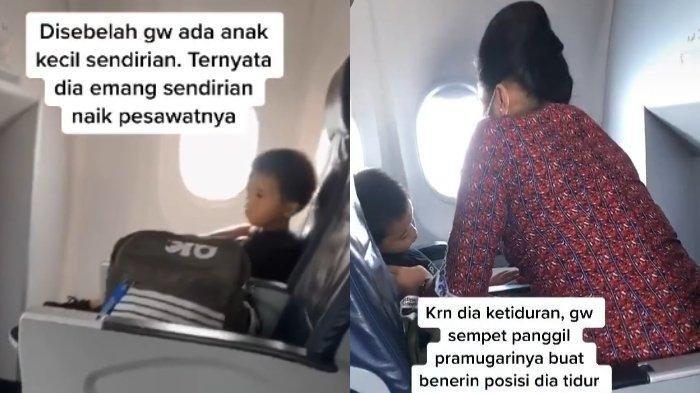 Cerita di Balik Viral Video Anak Kecil Naik Pesawat Sendiri, Ingin Kunjungi sang Ayah di Rumah ...